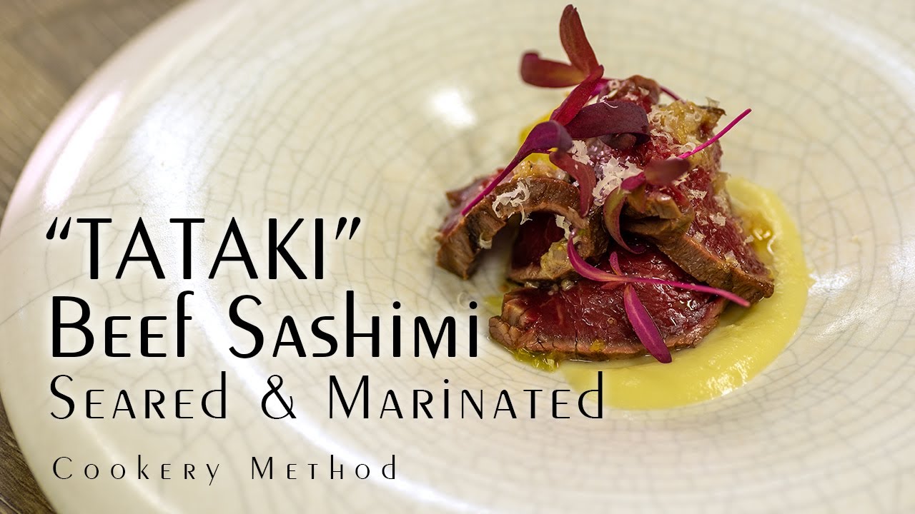 “TATAKI“ Beef Sashimi It's a very popular dish for my guests！ - YouTube