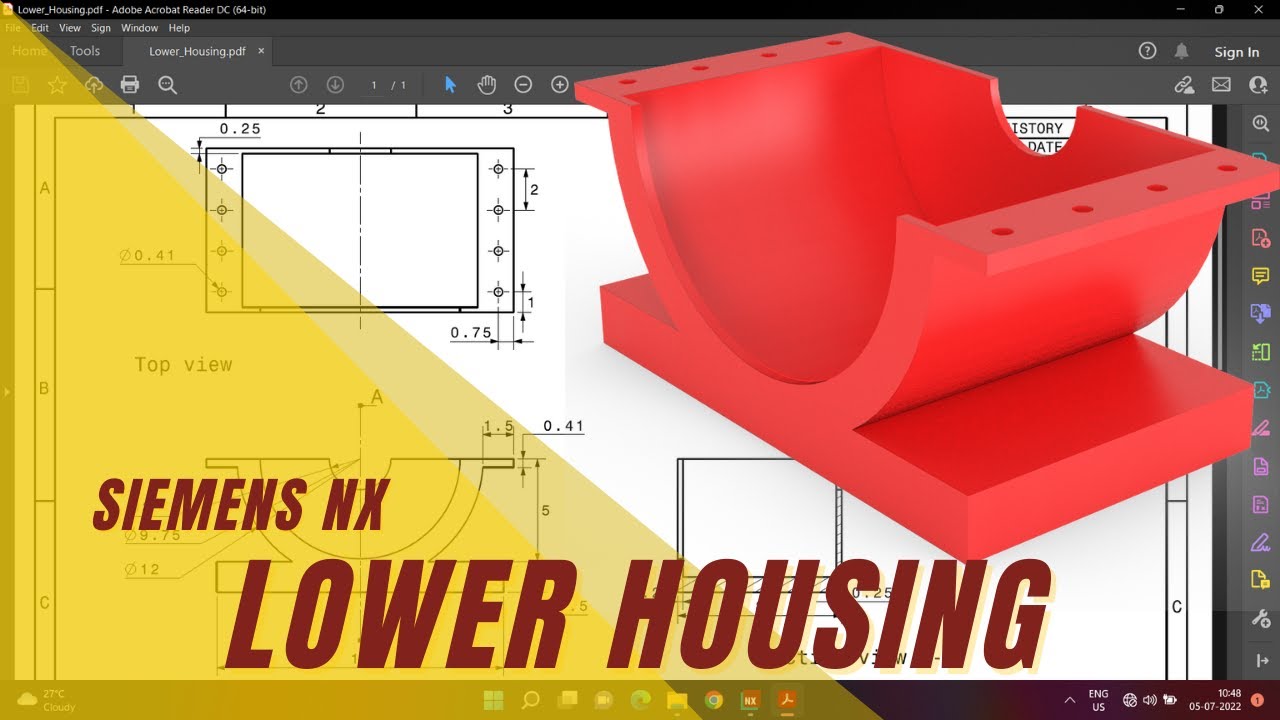 2D TO 3D | FAST AND EASY? | LOWER HOUSING | ADVANCE | SIEMENS NX ...