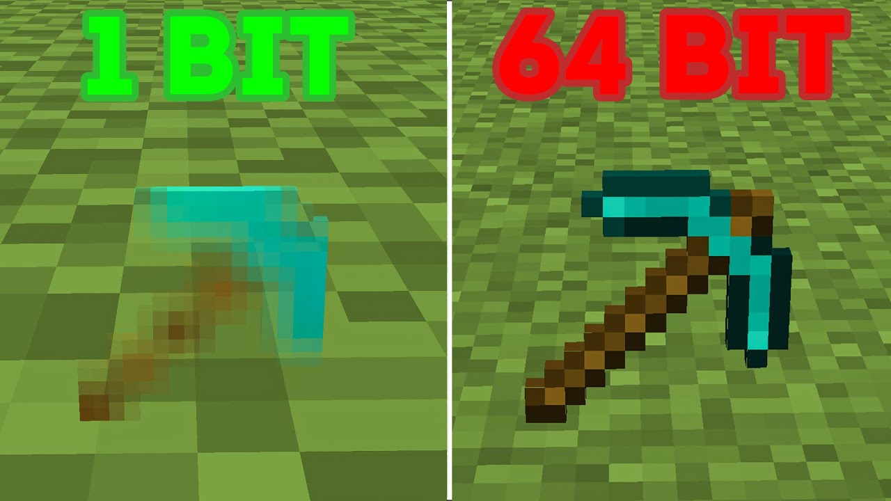 textures in 1 bit vs 64 bit - YouTube