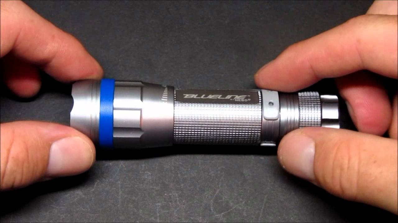 Nebo Blueline Flashlight Review and Beamshots - YouTube