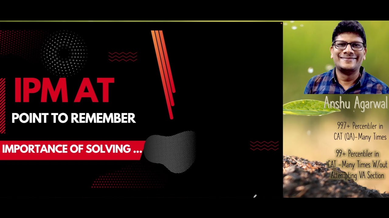 IPMAT Important Point To Remember | IPM 2023 | IPM IIM Indore - YouTube