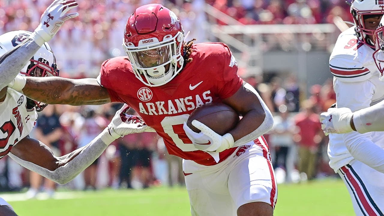 Hogs' Brady Latham and AJ Green after Tuesday's practice - YouTube