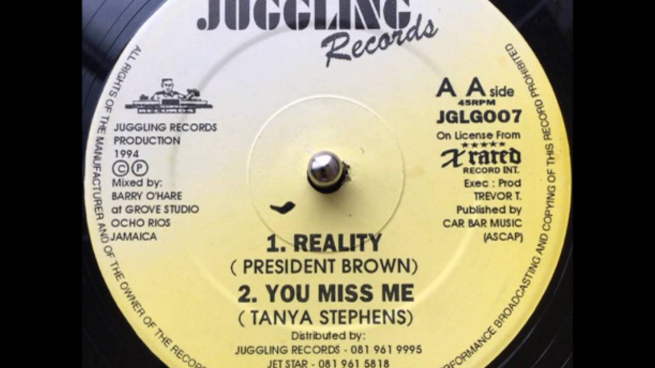 PRESIDENT BROWN / REALITY - Reggae-General Riddim -Dancehall - 1994 ...