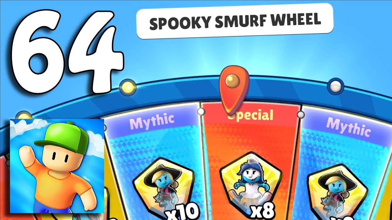 Stumble Guys - Spooky Smurf Wheel Lucky Or Unlucky? - Gameplay ...