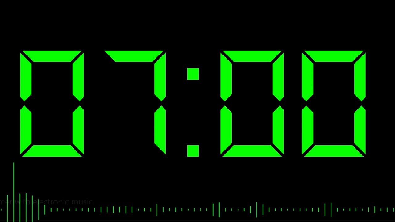 7 minute timer with electronic music - YouTube