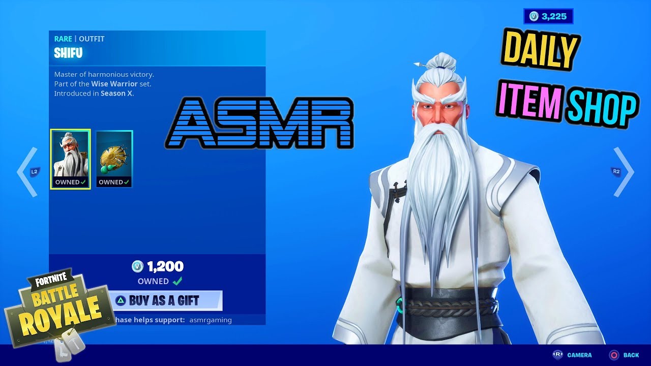 ASMR | Fortnite NEW Shifu Skin! Daily Item Shop 🎮🎧 Relaxing Whispering ...