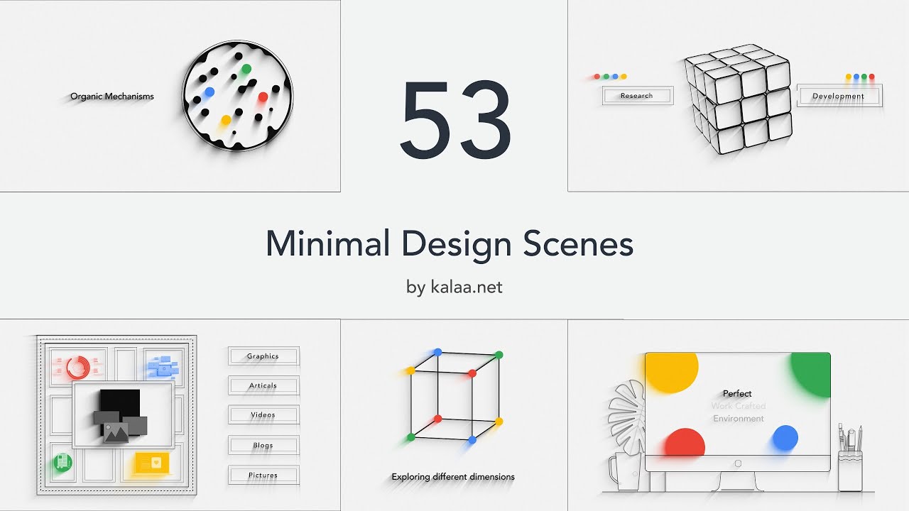 53 Minimal Animated scenes - Presentation Kit - YouTube