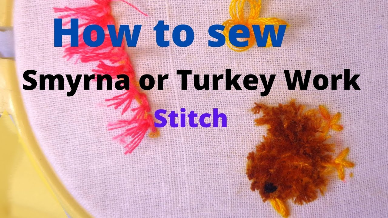 Smyrna Stitch|How to do Turkey Work Stitch|Embroidery Stitches for ...