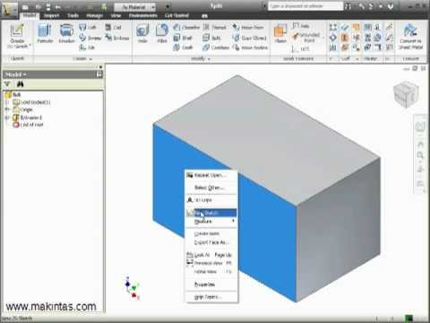 Autodesk inventor split unsuru
