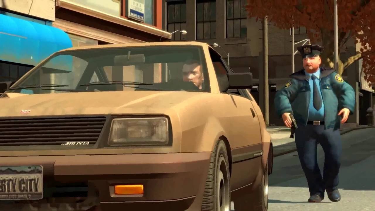 GTA 4 - Trolling fat cop (funny police officer) - YouTube