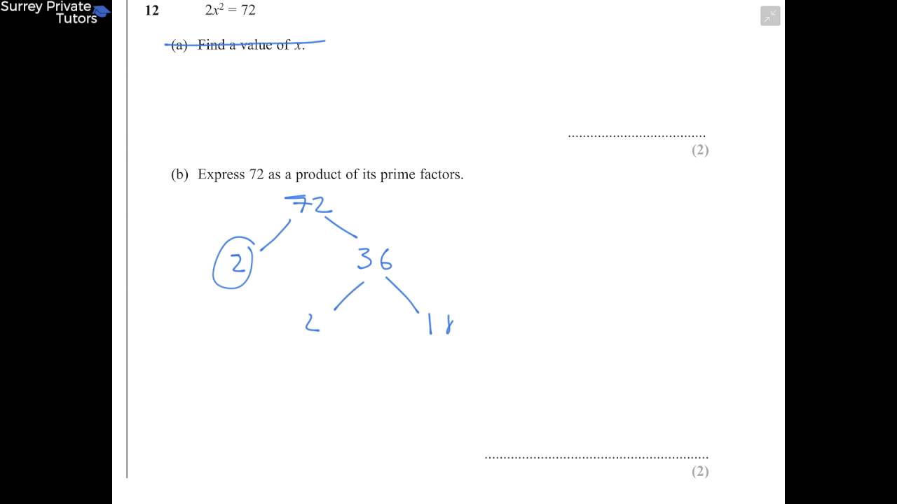Maths GCSE Lesson 3: Prime Numbers and Factor Trees - YouTube