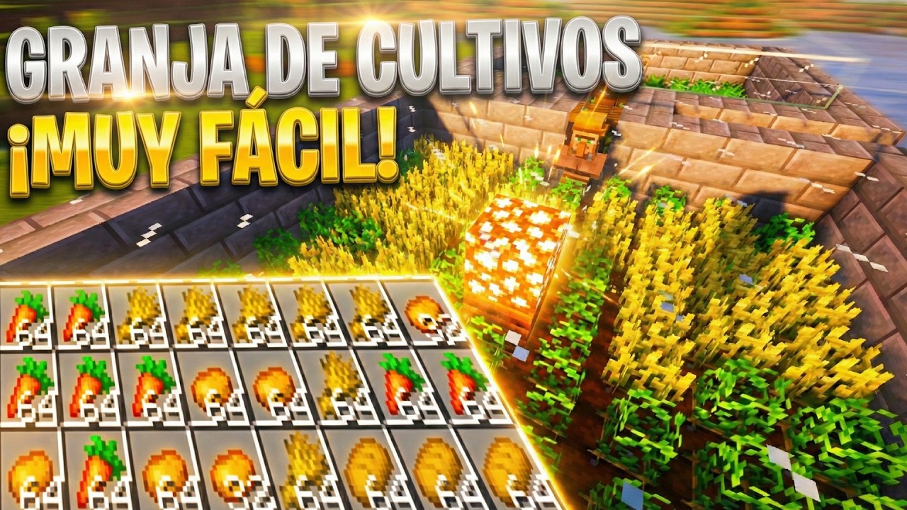 Granja de Cultivos SENCILLA y EFICIENTE para Minecraft 1.21 (Java y ...