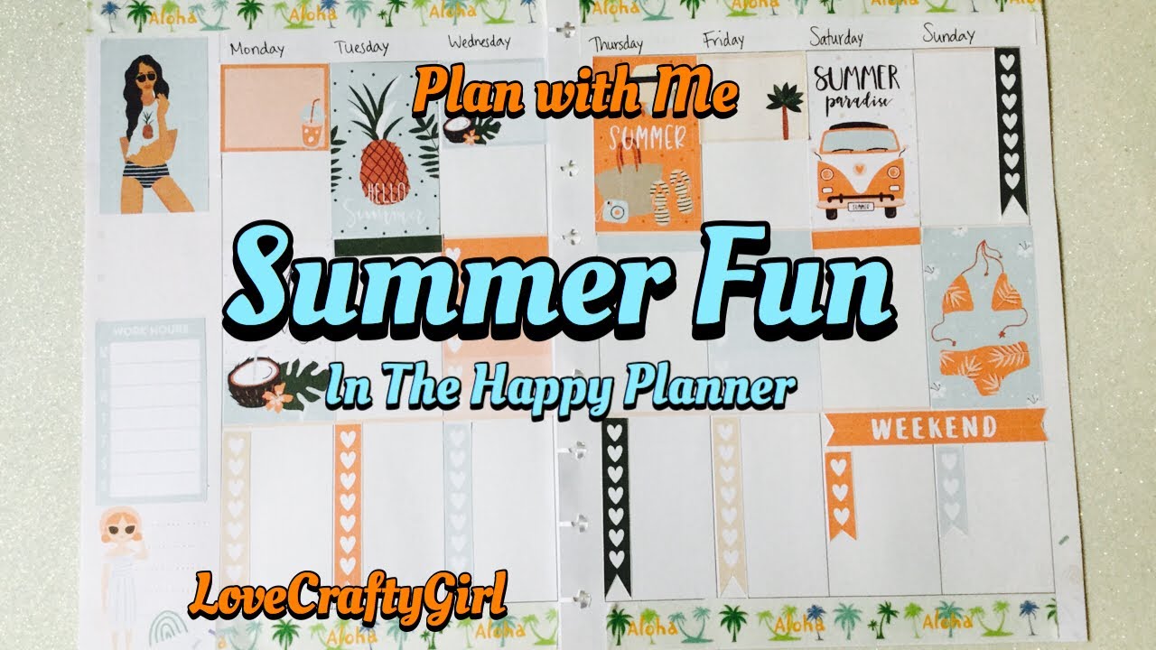 Plan with Me: Summer Fun in The Happy Planner - YouTube
