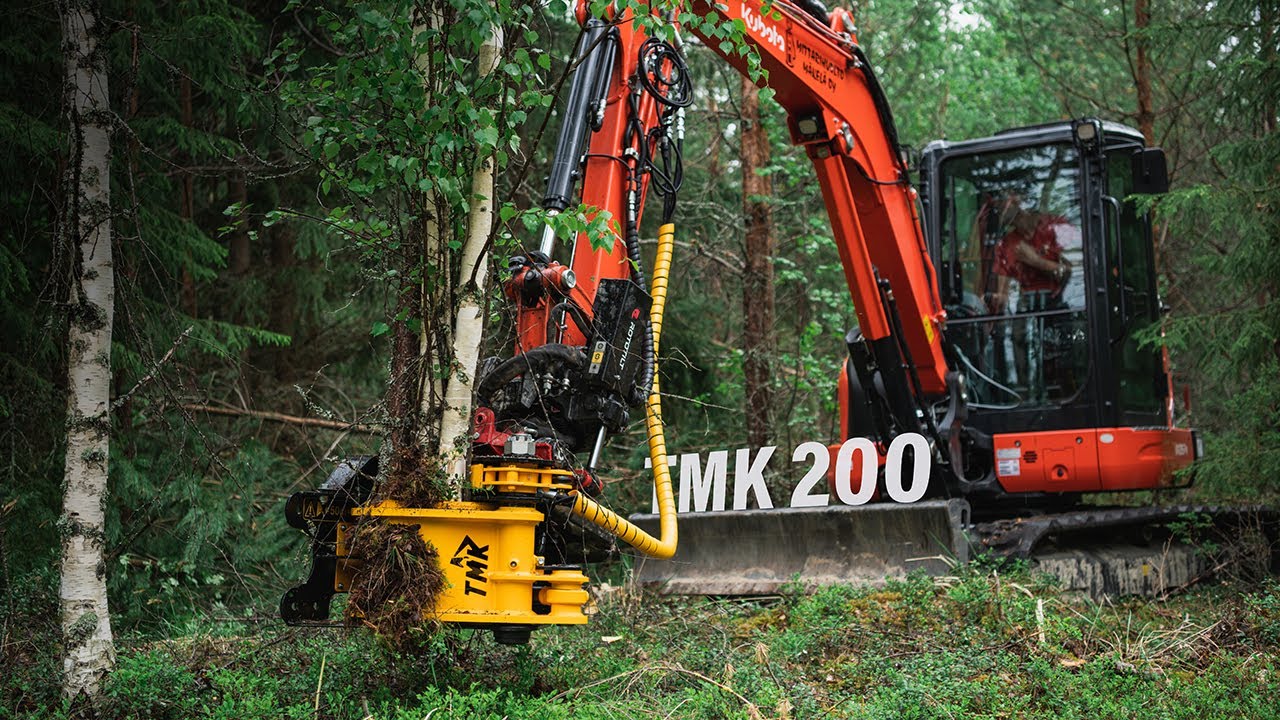 TMK 200 in 5,7 ton KUBOTA // TMK Tree Shear - YouTube