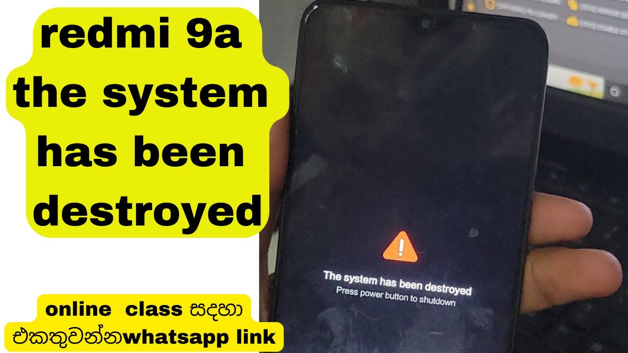 redmi 9a the system has been destroyed - YouTube