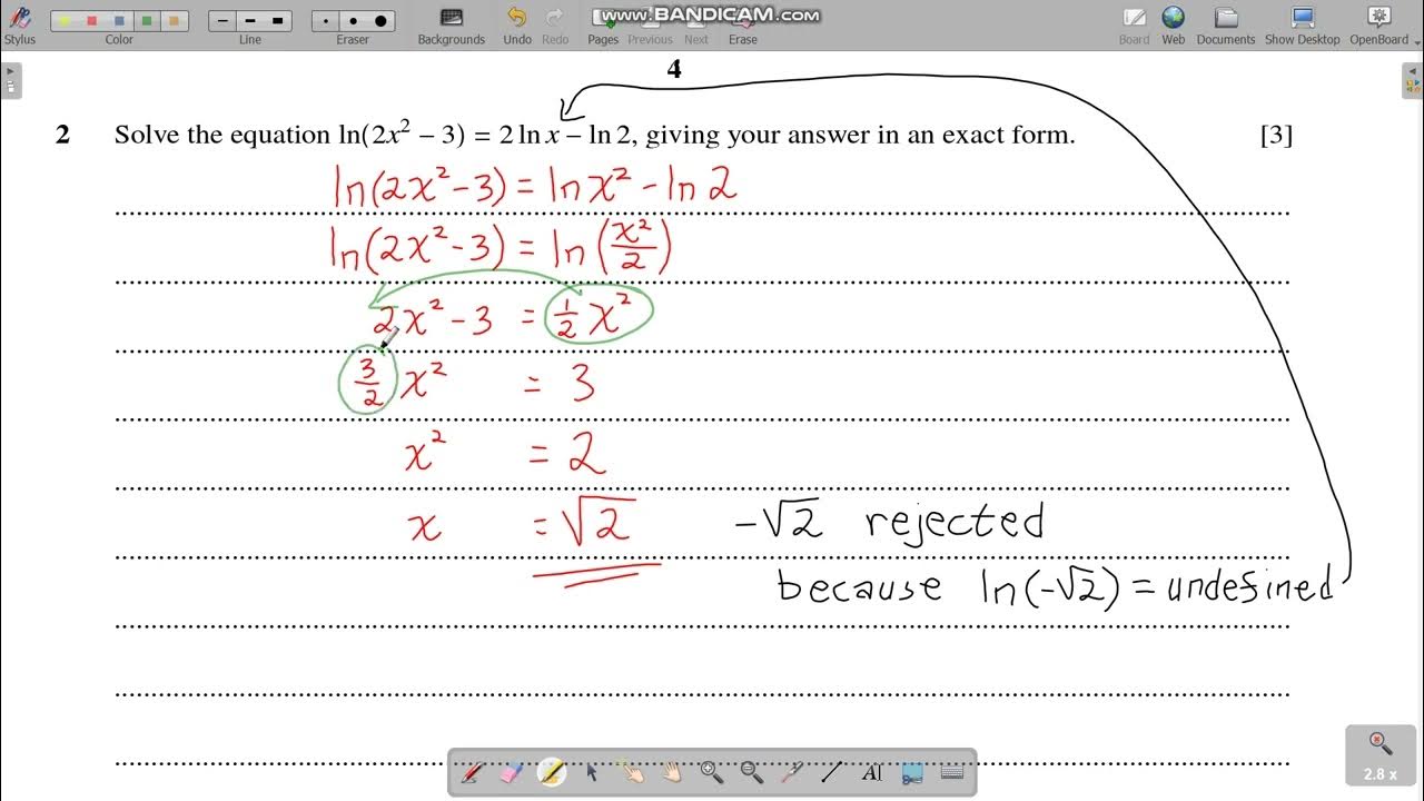 9709_s23_qp_32 Q2 Topic 3.2 Logarithmic and Exponential Functions A Level Mathematics - YouTube