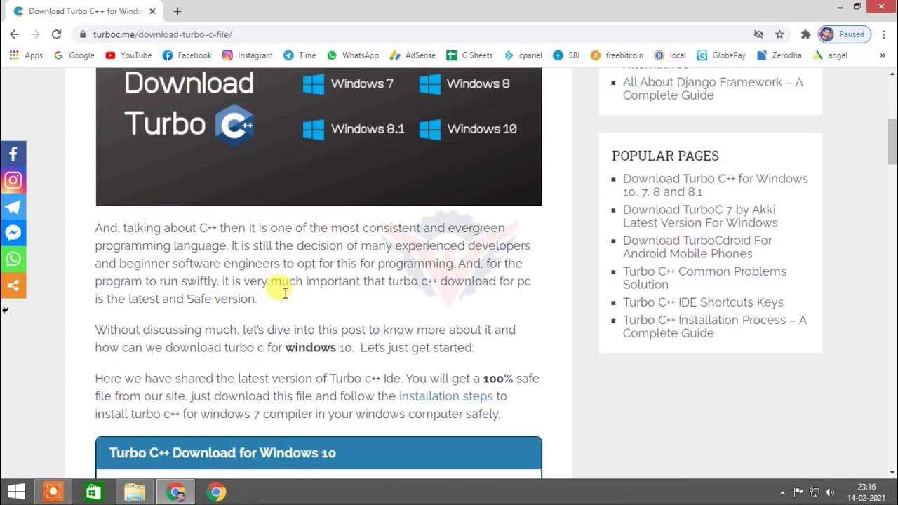 How To Download and Install Turbo C++ IDE || turbo c++ ide download ...