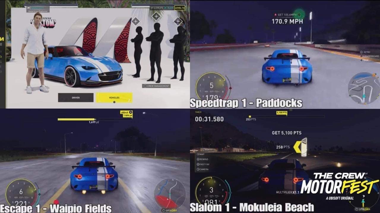 The Crew MOTORFEST - Easy Feat Locations For Challenges And Farming ...