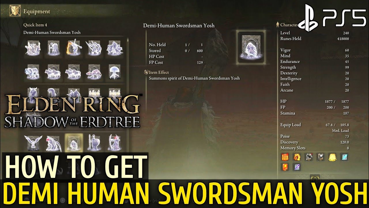 How to Get Demi Human Swordsman Yosh Elden Ring Demi Human Swordsman ...
