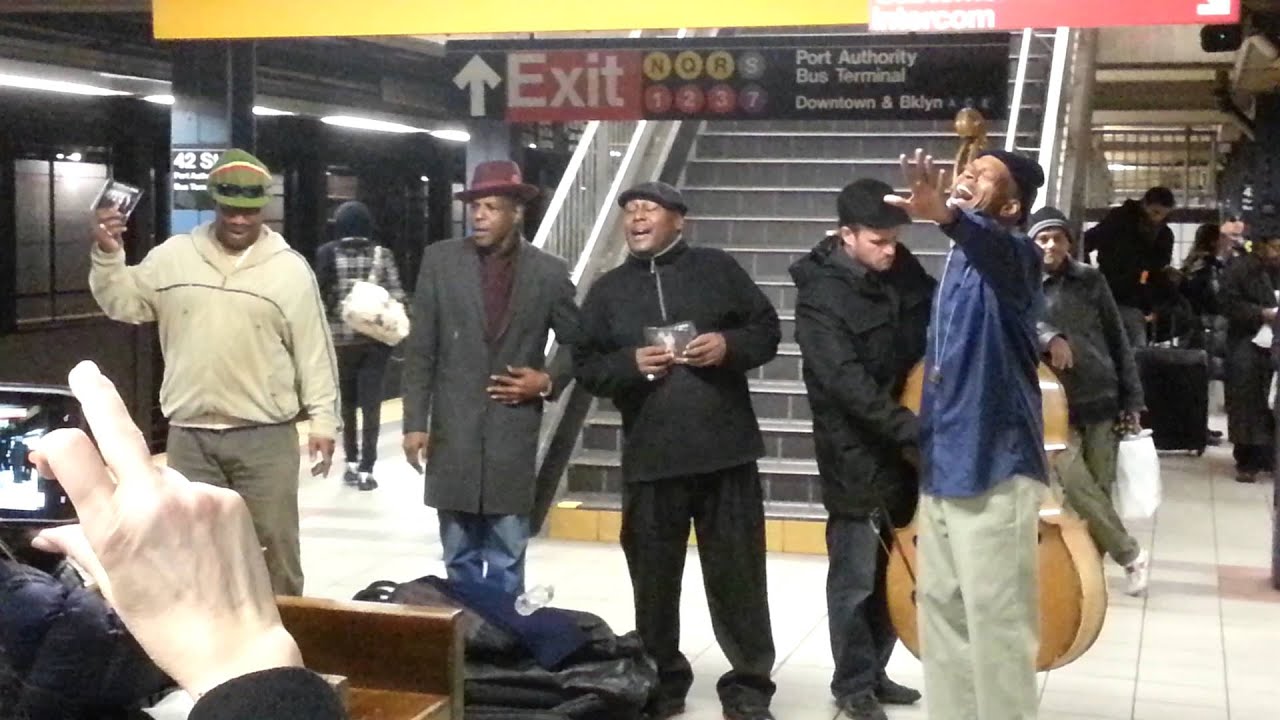 NYC SUBWAY Group Singing - YouTube