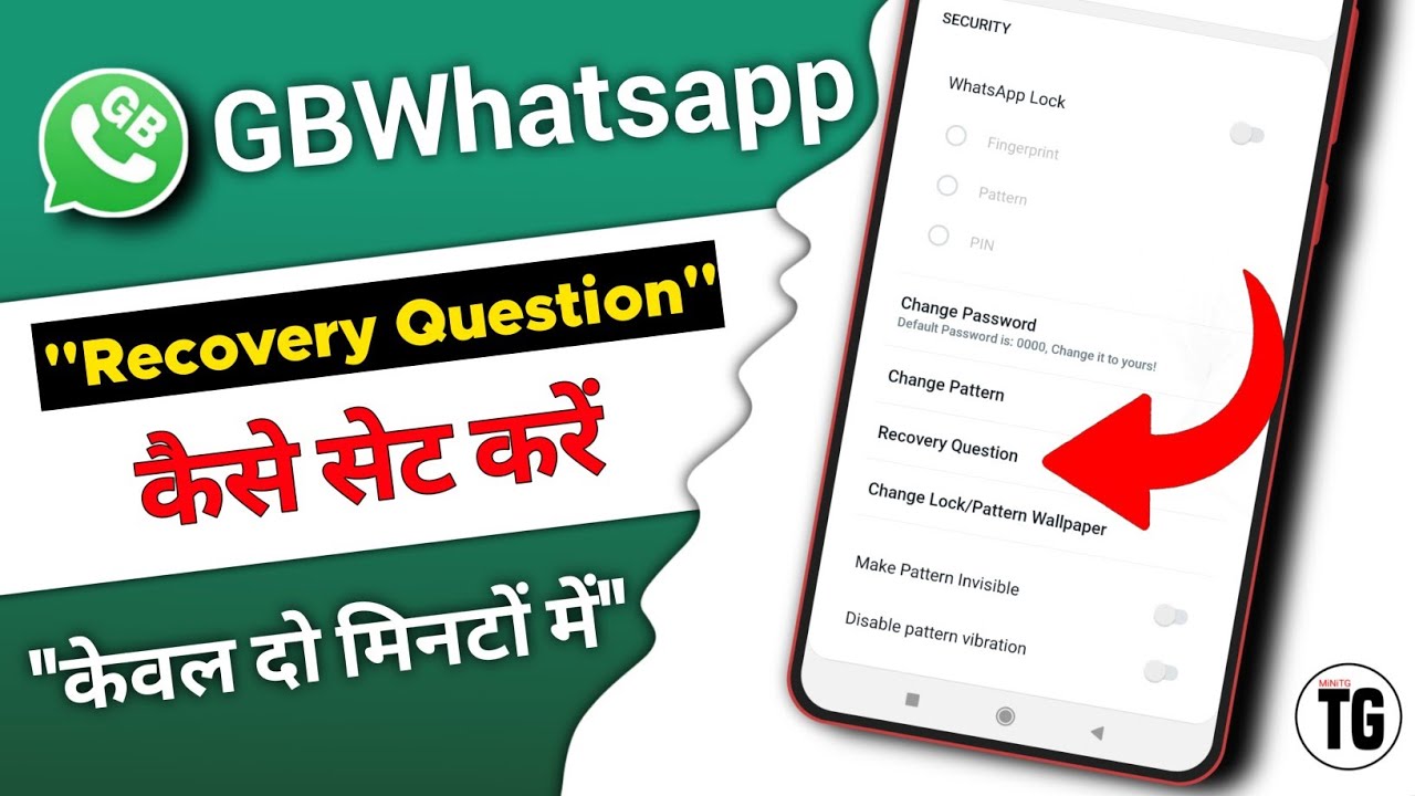 gb whatsapp me recovery question kaise set kare @minitg - YouTube