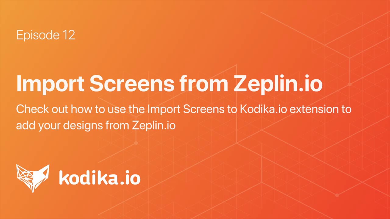 12-Import Screens from Zeplin.io | How to Develop an App with Kodika ...