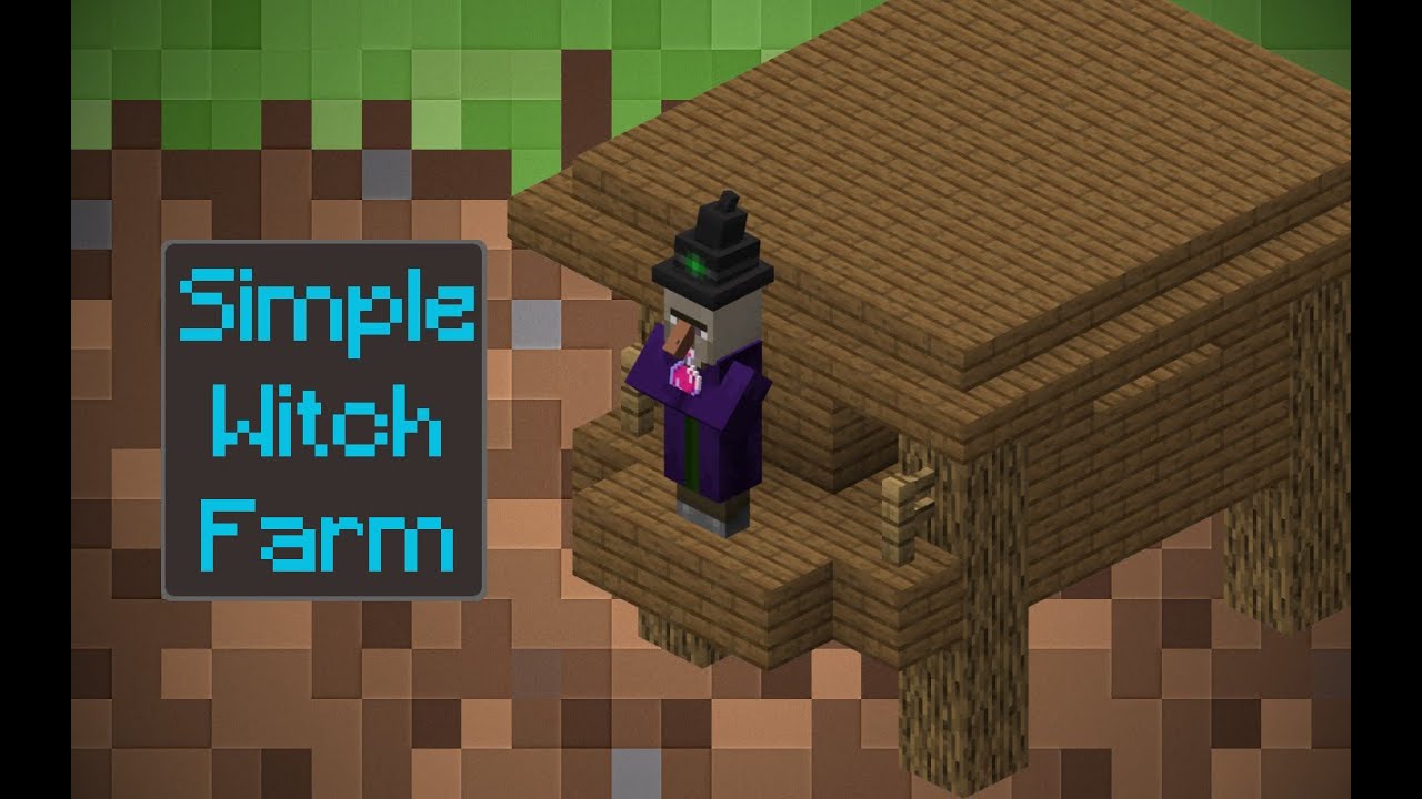 Minecraft Bedrock Edition || Simple Witch Farm || 1.16+ - YouTube