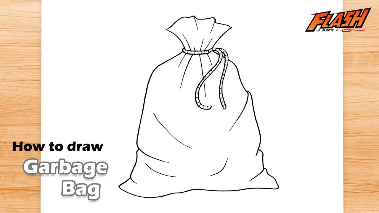 How to draw Garbage Bag - YouTube