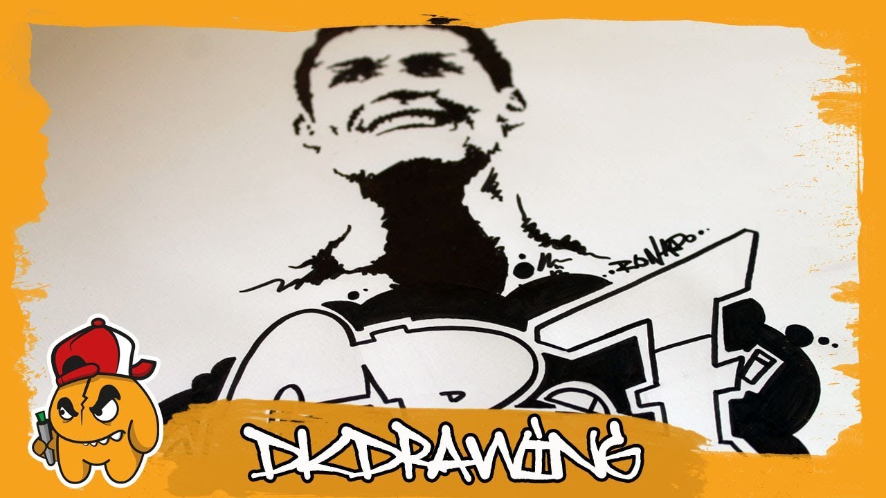 World Cup Graffiti 2018 Speed Drawing CR7 Christinao Ronaldo Portrait ...