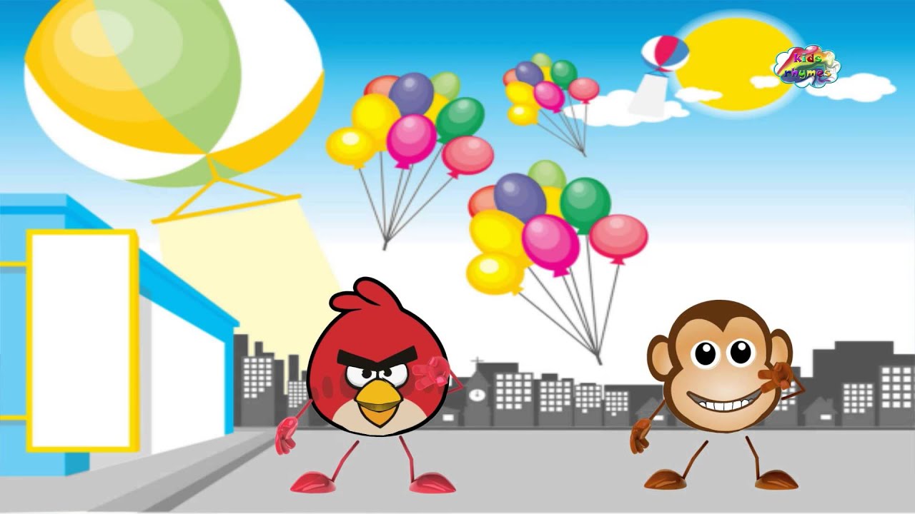 Five Little Monkeys Jumping on the Bed Nursery Rhyme - Cartoon ...