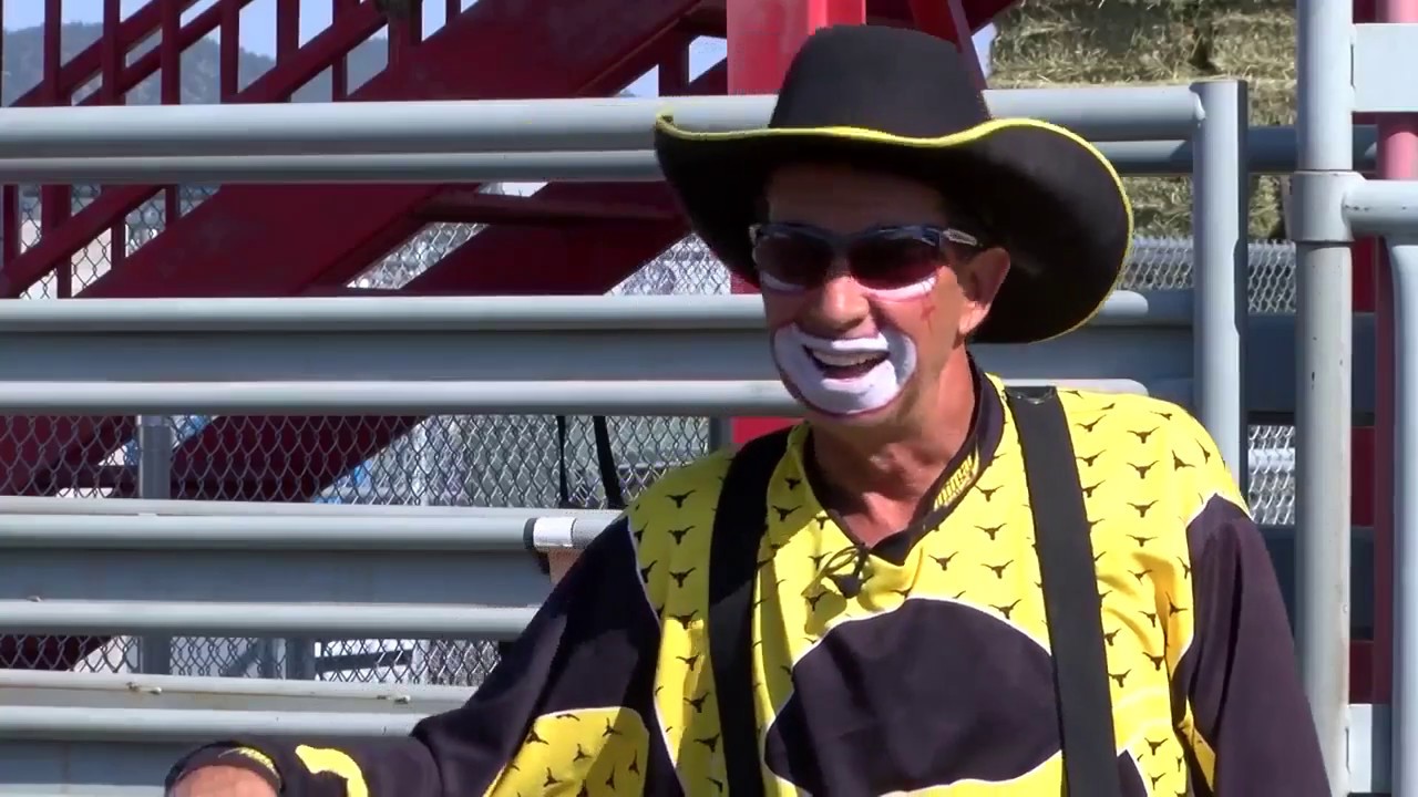 Rodeo clown Denny Halstead's job is more serious than it sounds - YouTube