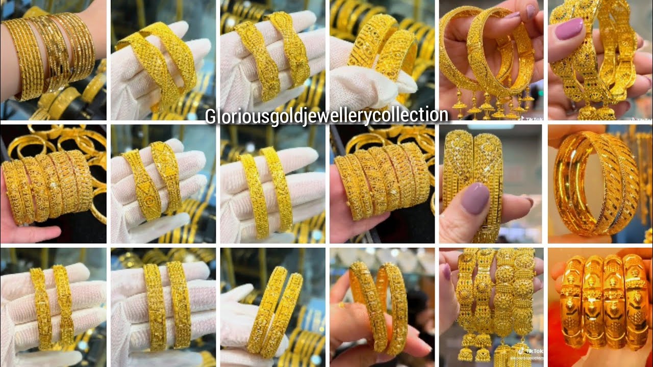 Attractive eye caughting 😍 Dailywear Gold Bangles & Bangle set #2024 ...