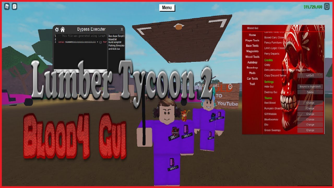 Lumber Tycoon 2 Blood Gui FLY TELEPORT NOCLIP CAR FLY INFINITE JUMP ...