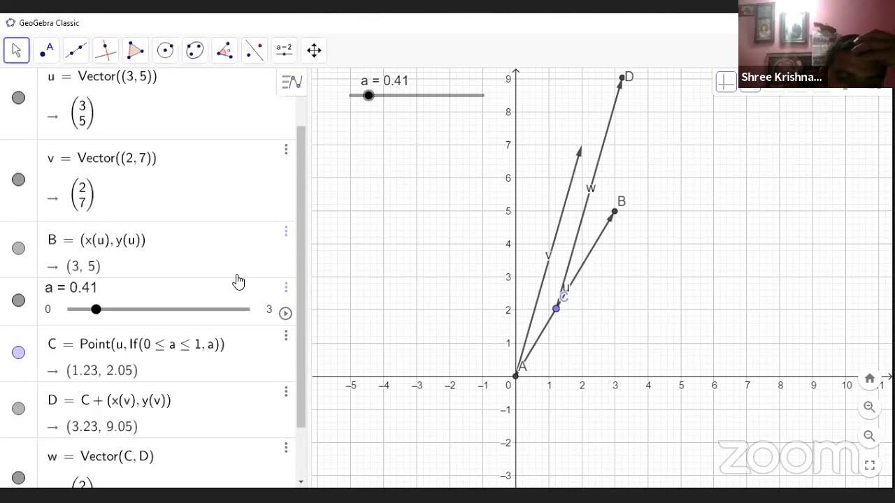 #Addition and #subtraction of # Vector by # GEOGEBRA - YouTube