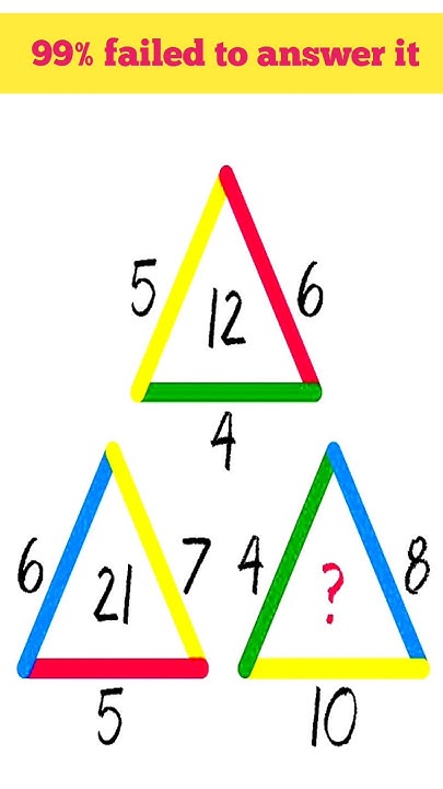 Can you solve the triangle missing number #shorts - YouTube