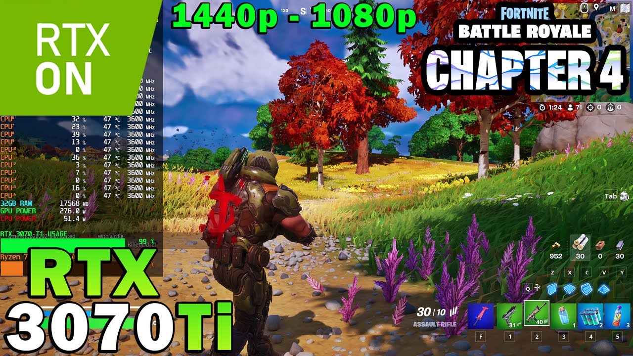 Fortnite Chapter 4 Ray Tracing | RTX 3070 Ti | 5800X3D | 1440p - 1080p ...