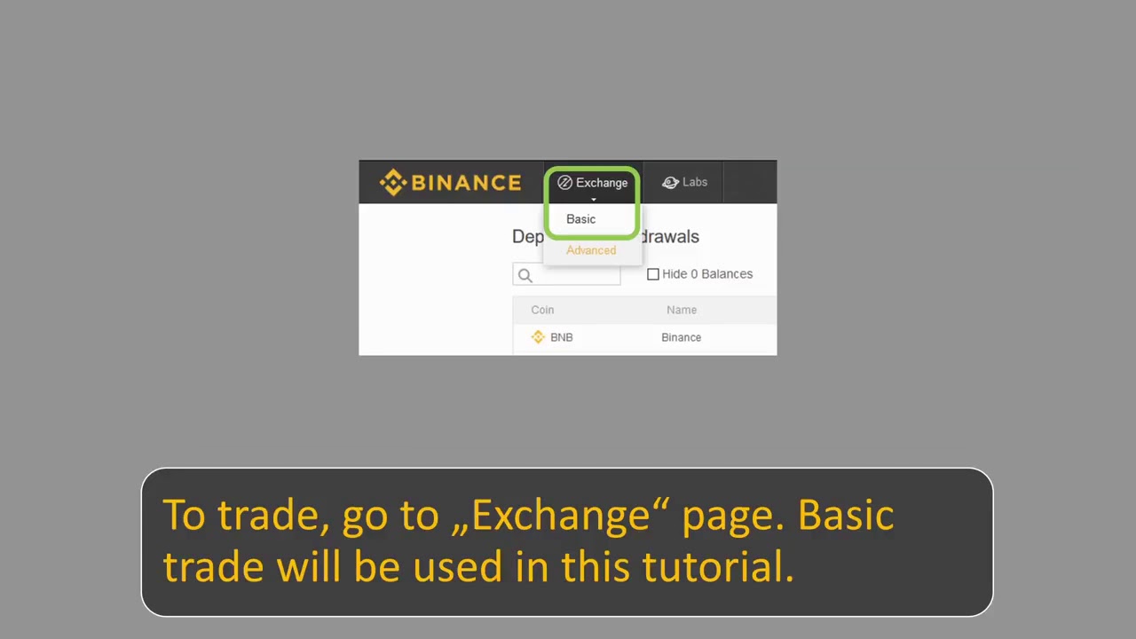 Getting started on BINANCE Basic setup and trade tutorial - YouTube