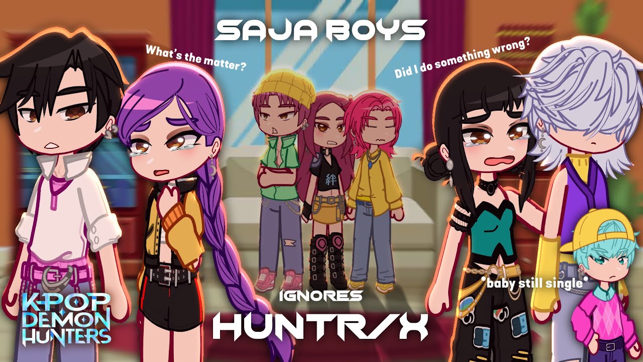 💎 | SAJA BOYS Ignores HUNTRIX... | KPop Demon Hunters | Gacha ...
