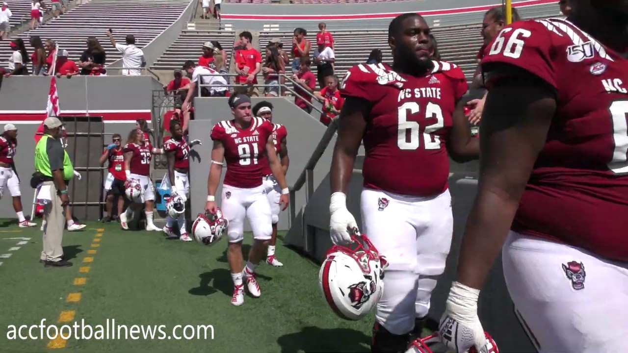 NC State Wolfpack football players after win over ECU Pirates - 8.31.19 ...