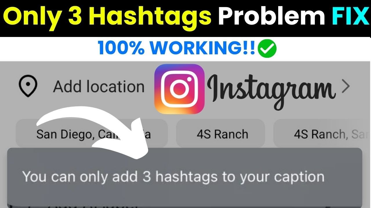 Instagram Hashtag Limit Issue Fix | Only 3 Hashtags Allowed? Instagram ...
