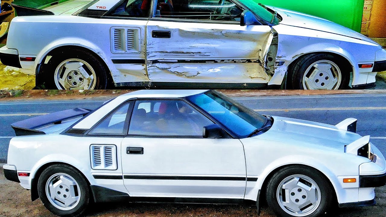 1985 MR2 - Rescue Bodywork and Paint for under $100! - YouTube