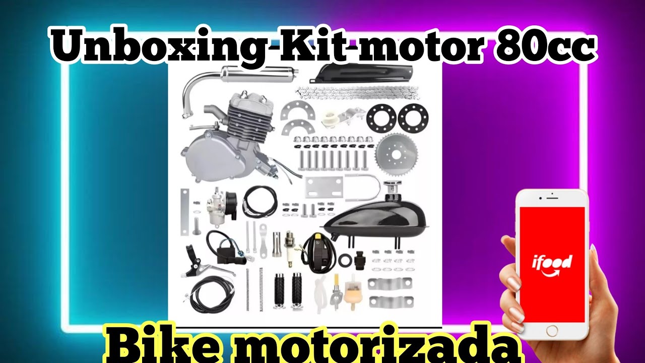 unboxing kit motor 80cc bicicleta motorizada 80cc - YouTube