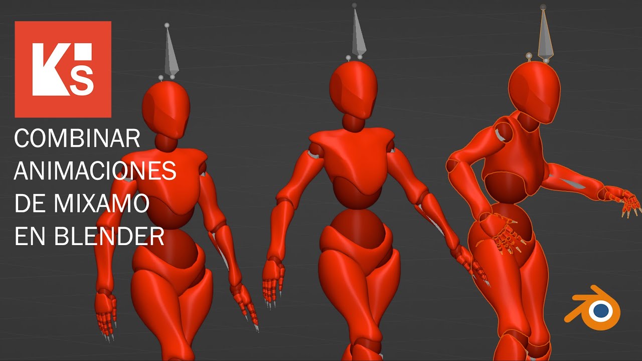 🔴Combinar animaciones de MIXAMO en BLENDER 🔴 Tutorial básico y simplificado - YouTube