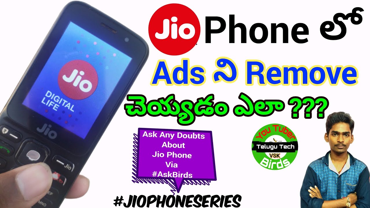 How to remove ads in Jio Phone in Telugu - YouTube