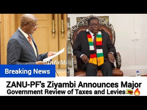 ZANU-PF's Ziyambi Announces Major Government Review of Taxes and Levies