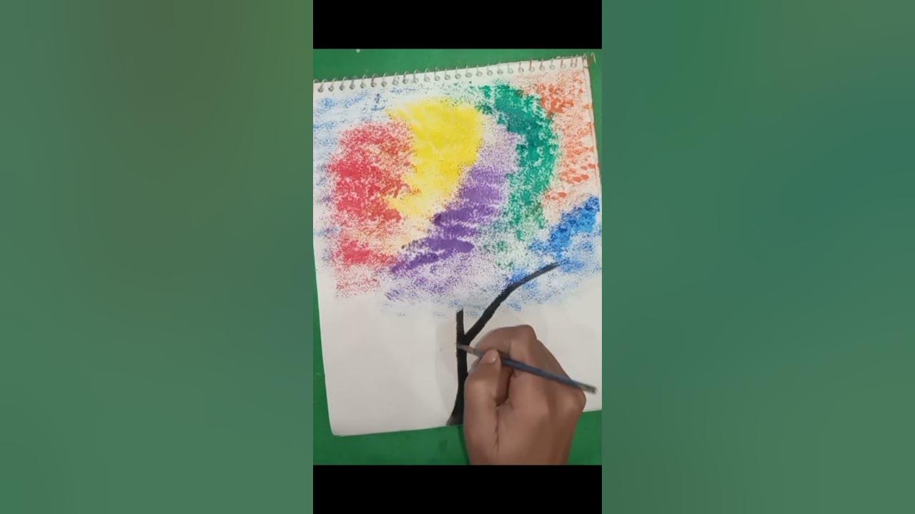 Rainbow tree painting # Easy Acrylic painting # tree painting # YouTube ...
