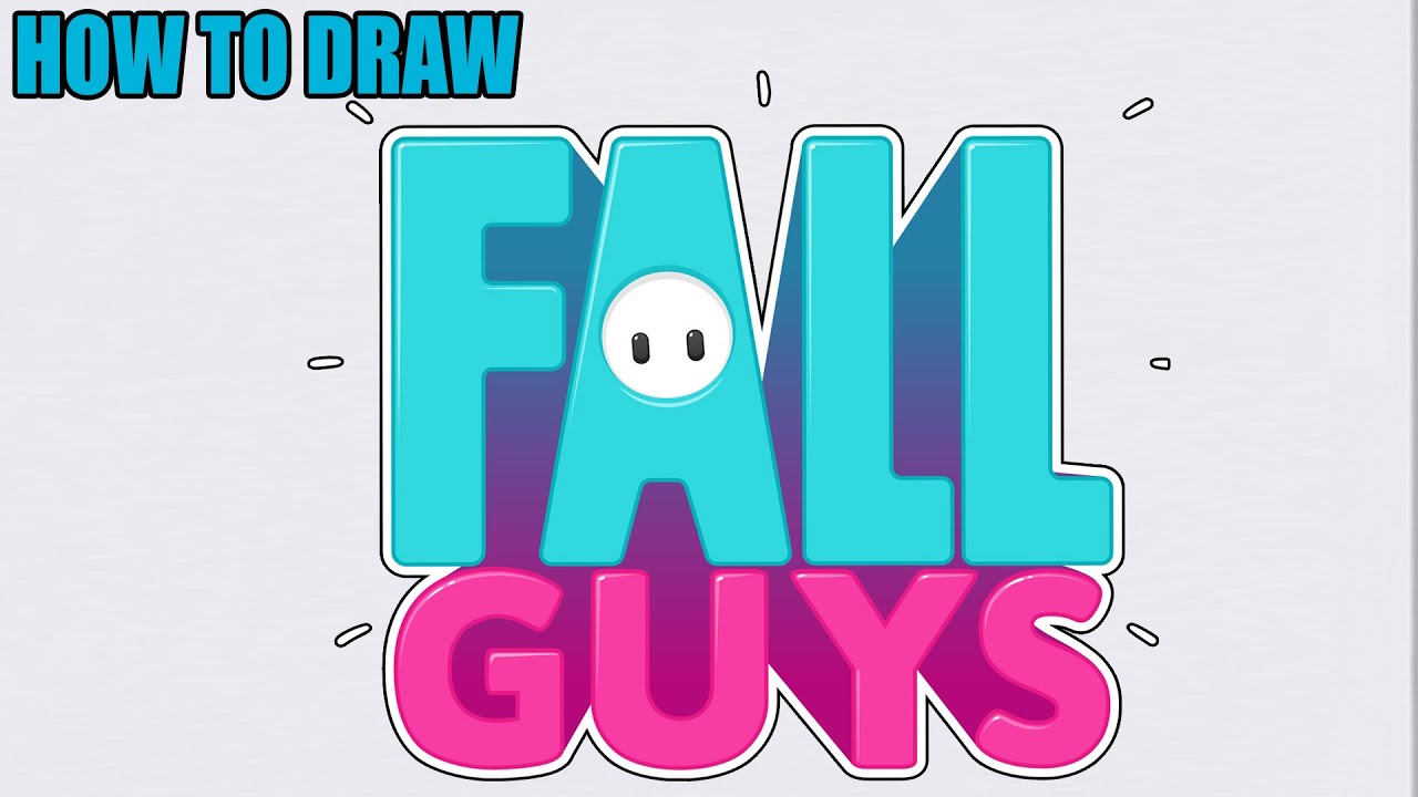 How to Draw Fall Guys Logo easy step by step - YouTube