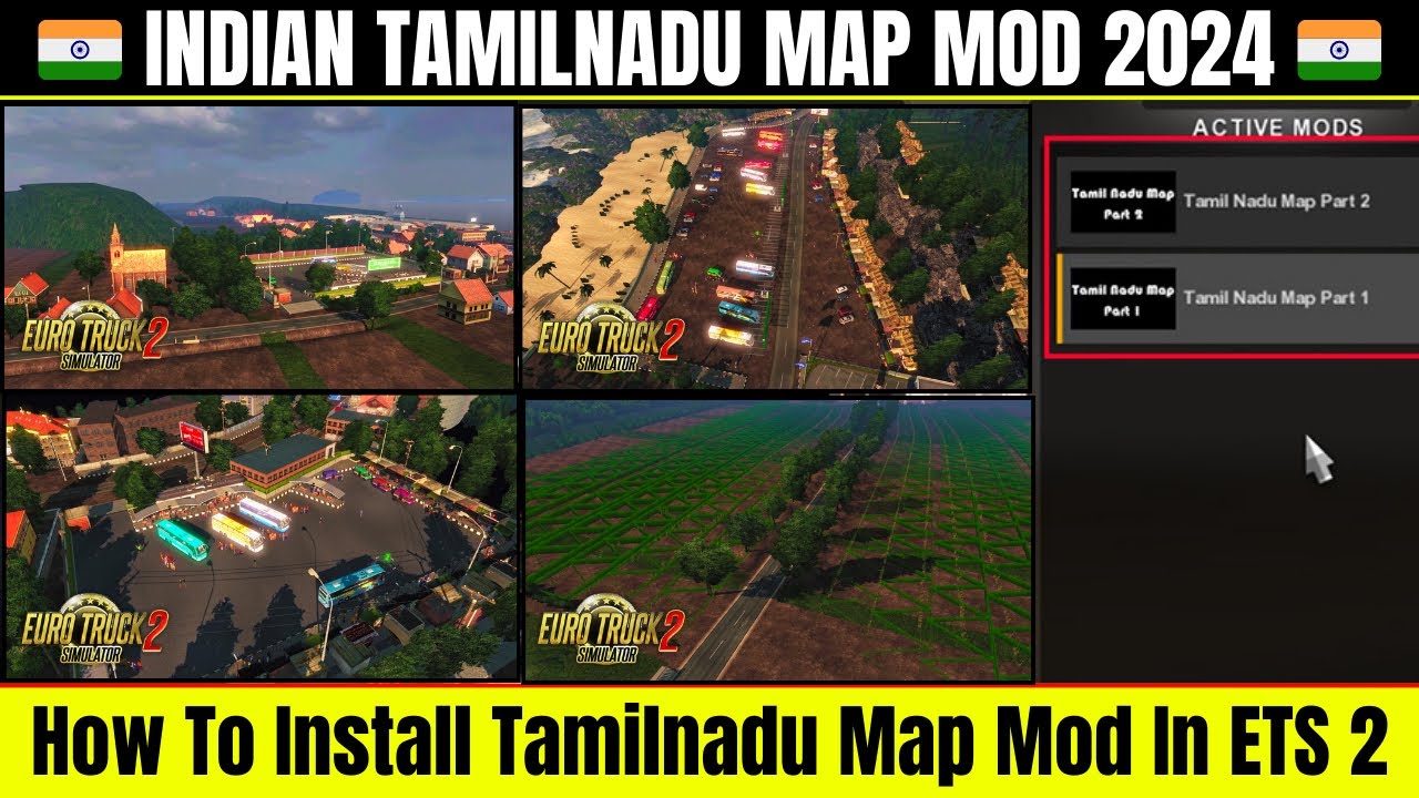 How To Install Tamil Nadu Map Mod In ETS2 | ETS 2 Indian Map | ETS 2 ...