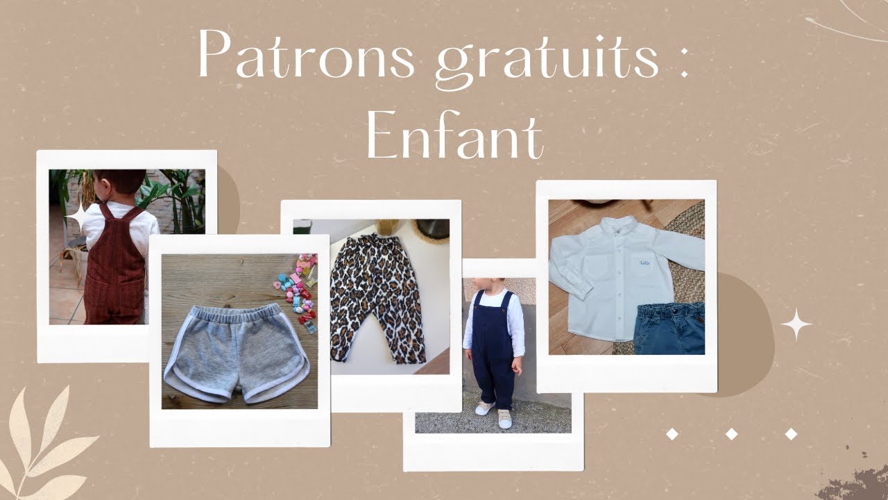 COUTURE : Patrons couture gratuits : Enfant - YouTube