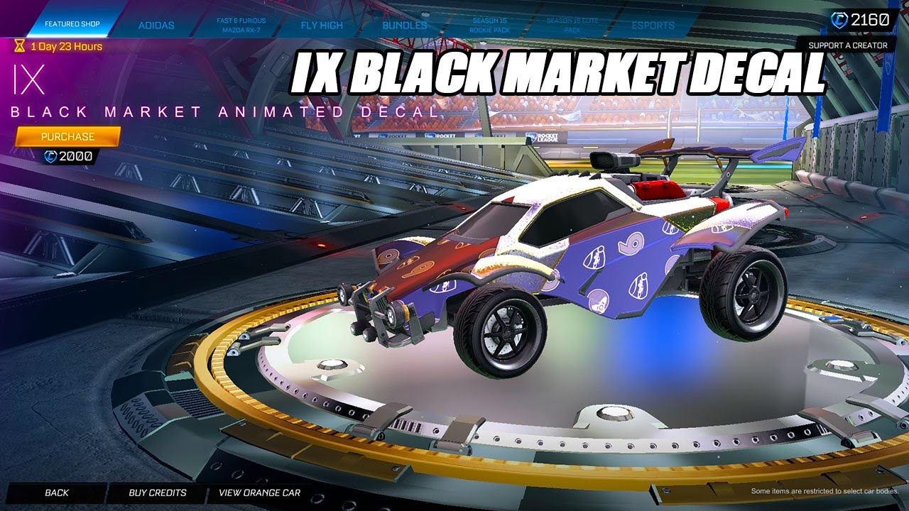 *NEW* IX Black Market Decal In The Rocket League Item Shop! - Rocket ...